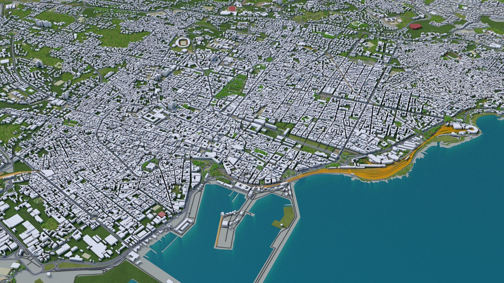 Catania Sicily 30km - 3D Model by 3dstudio