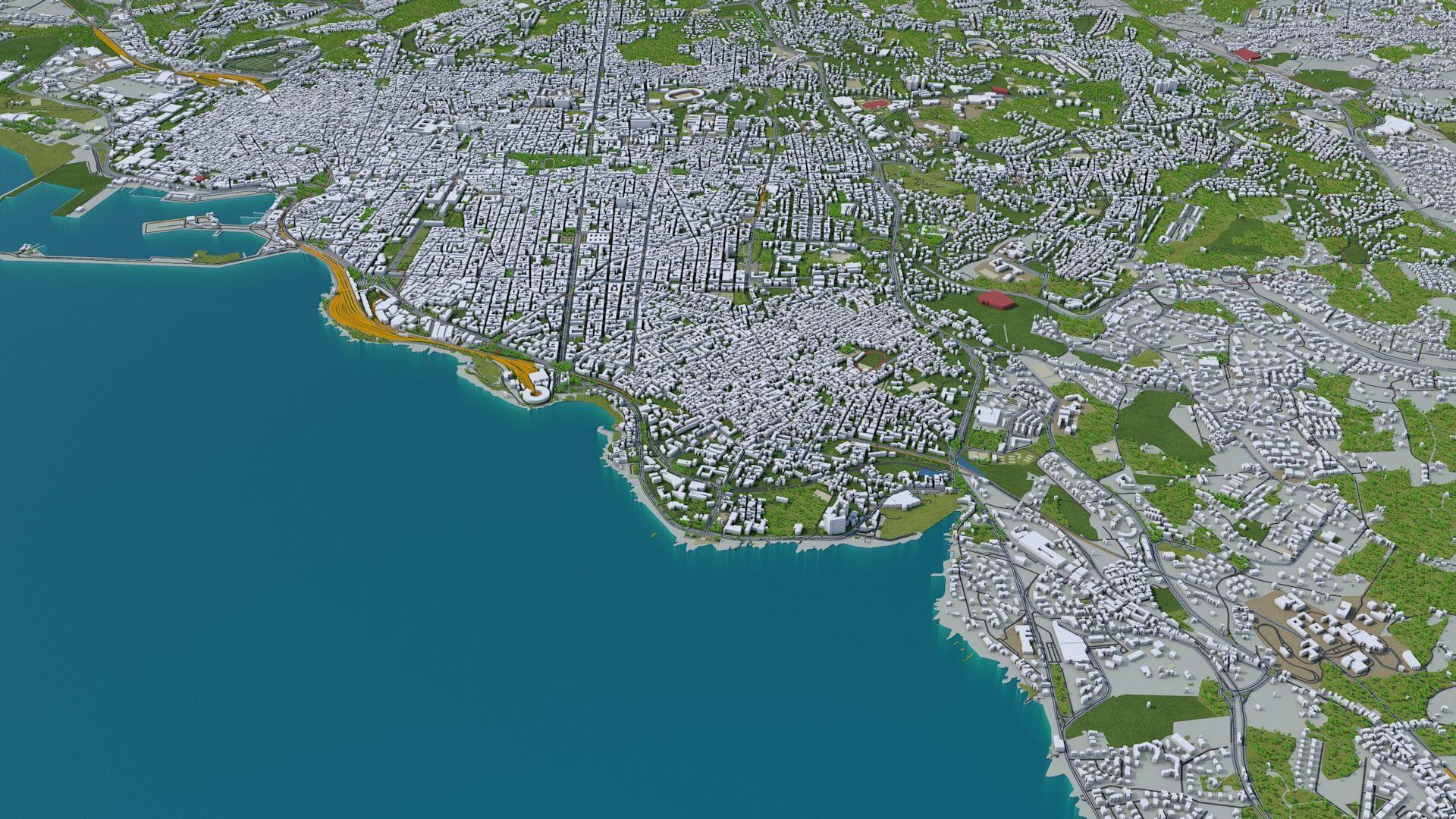 Catania Sicily 30km - 3D Model by 3dstudio