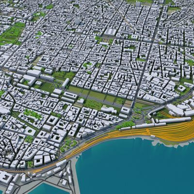Catania Sicily 30km - 3D Model by 3dstudio