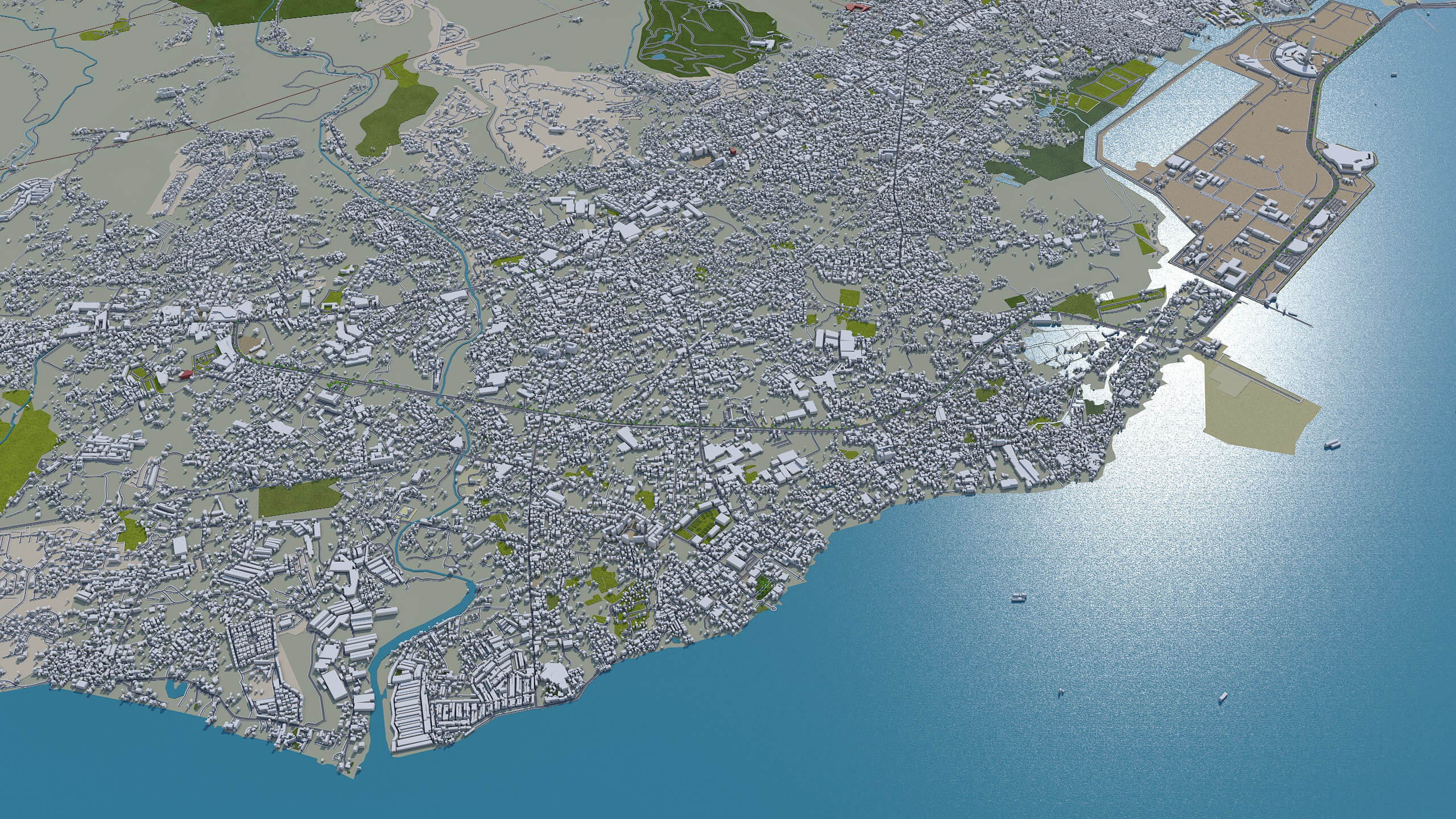 Cebu City Philippines 3D Model 30km by 3dstudio