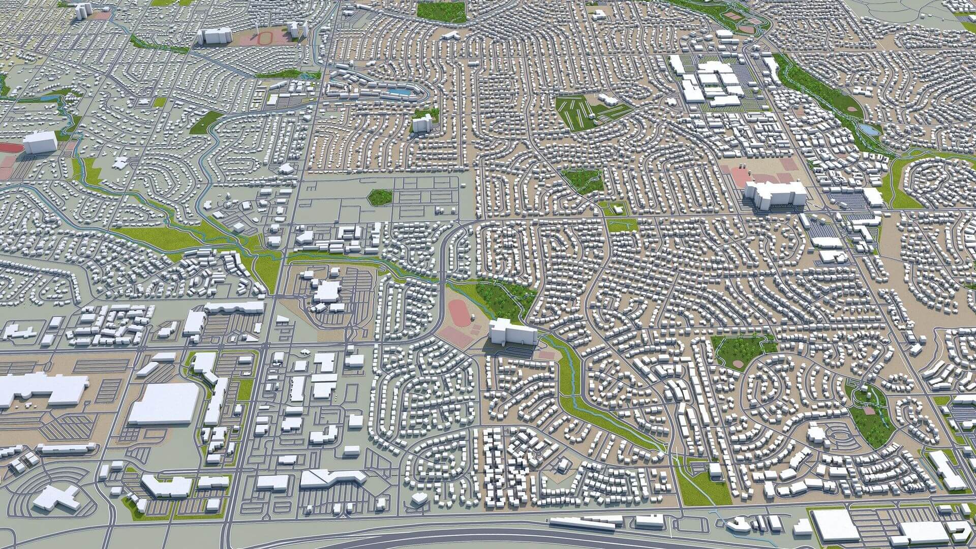 Centennial, Colorado USA 40km - 3D Model by 3dstudio