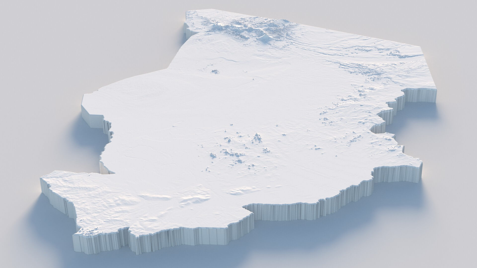 Chad Tchad Terrain Map - 3D Model by 3dstudio