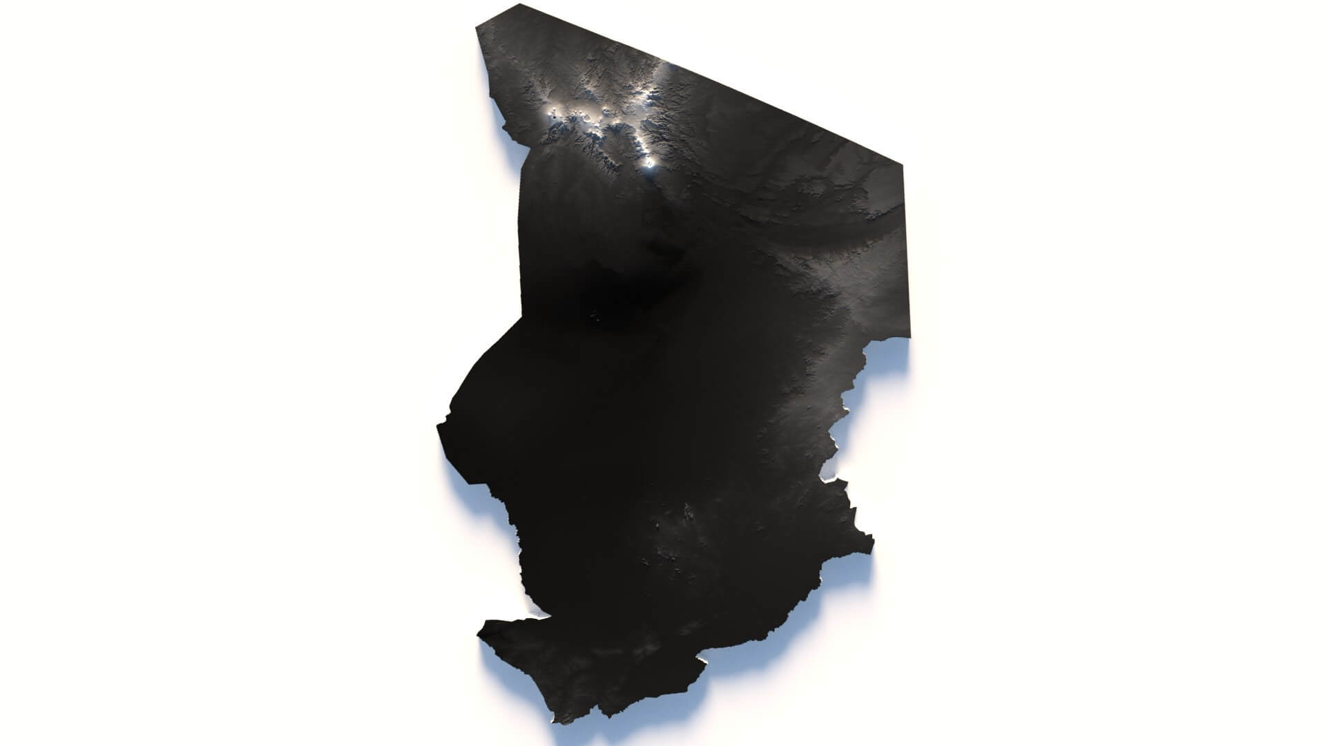 Chad Tchad Terrain Map - 3D Model by 3dstudio