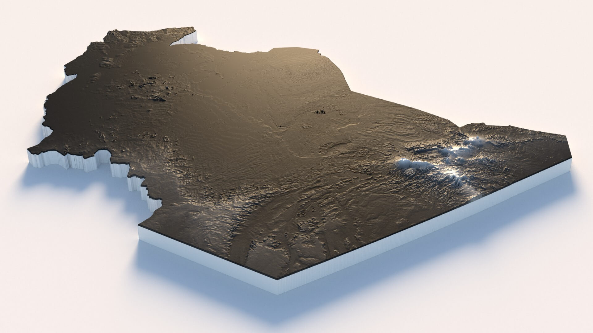 Chad Tchad Terrain Map - 3D Model by 3dstudio