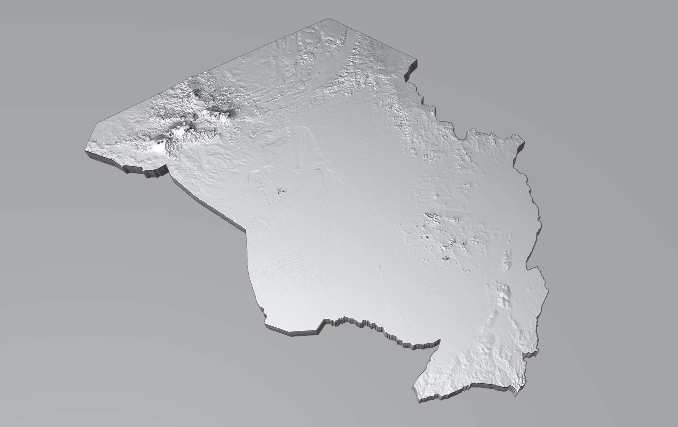 Chad Tchad Terrain Map - 3D Model by 3dstudio