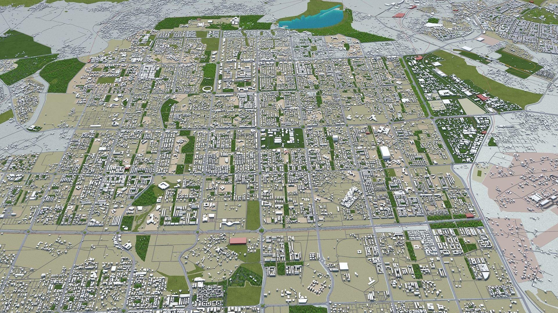 Chandigarh India 20km - 3D Model by 3dstudio