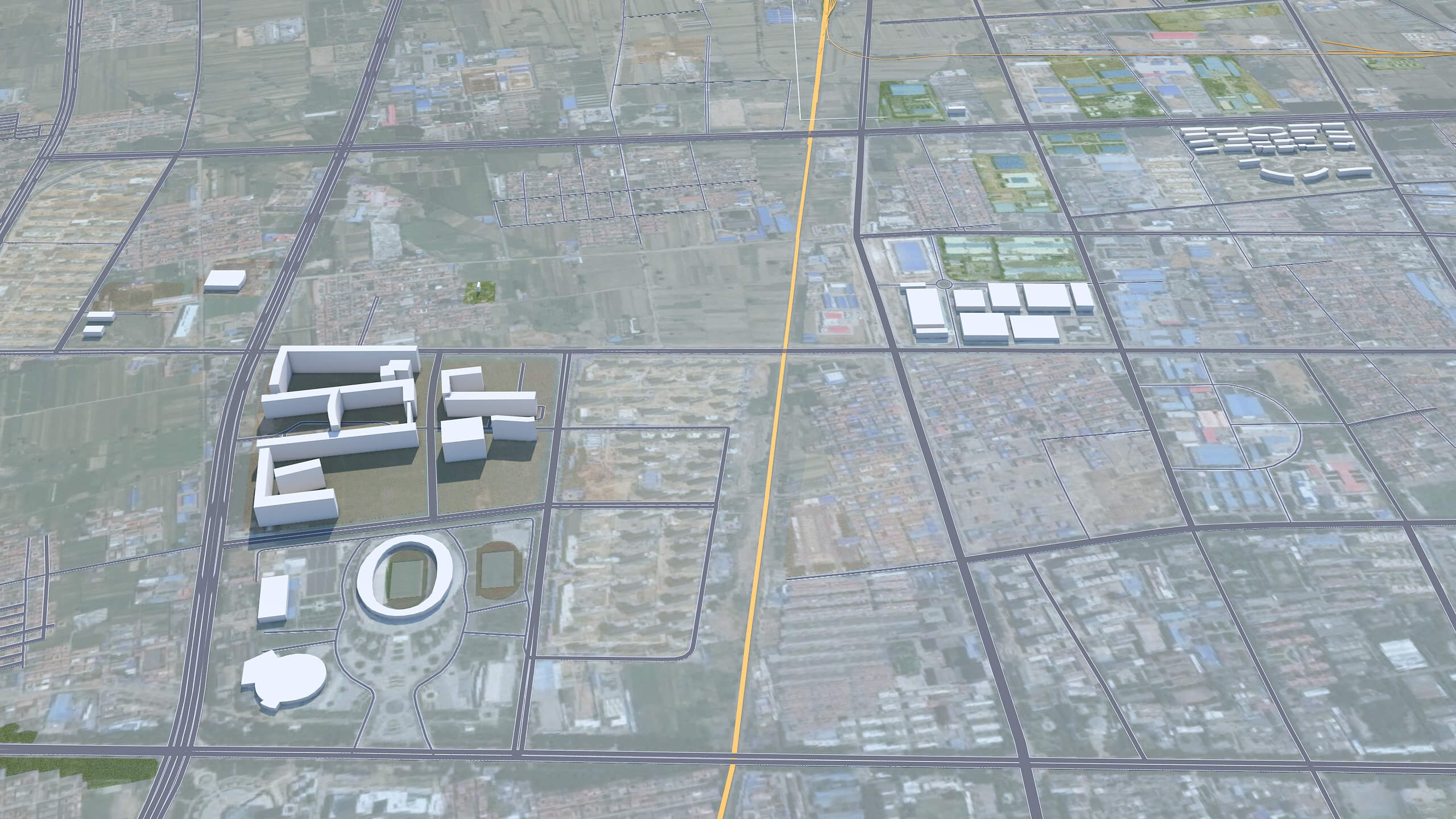 Changzhi City Shanxi China 3D Model 40km by 3dstudio