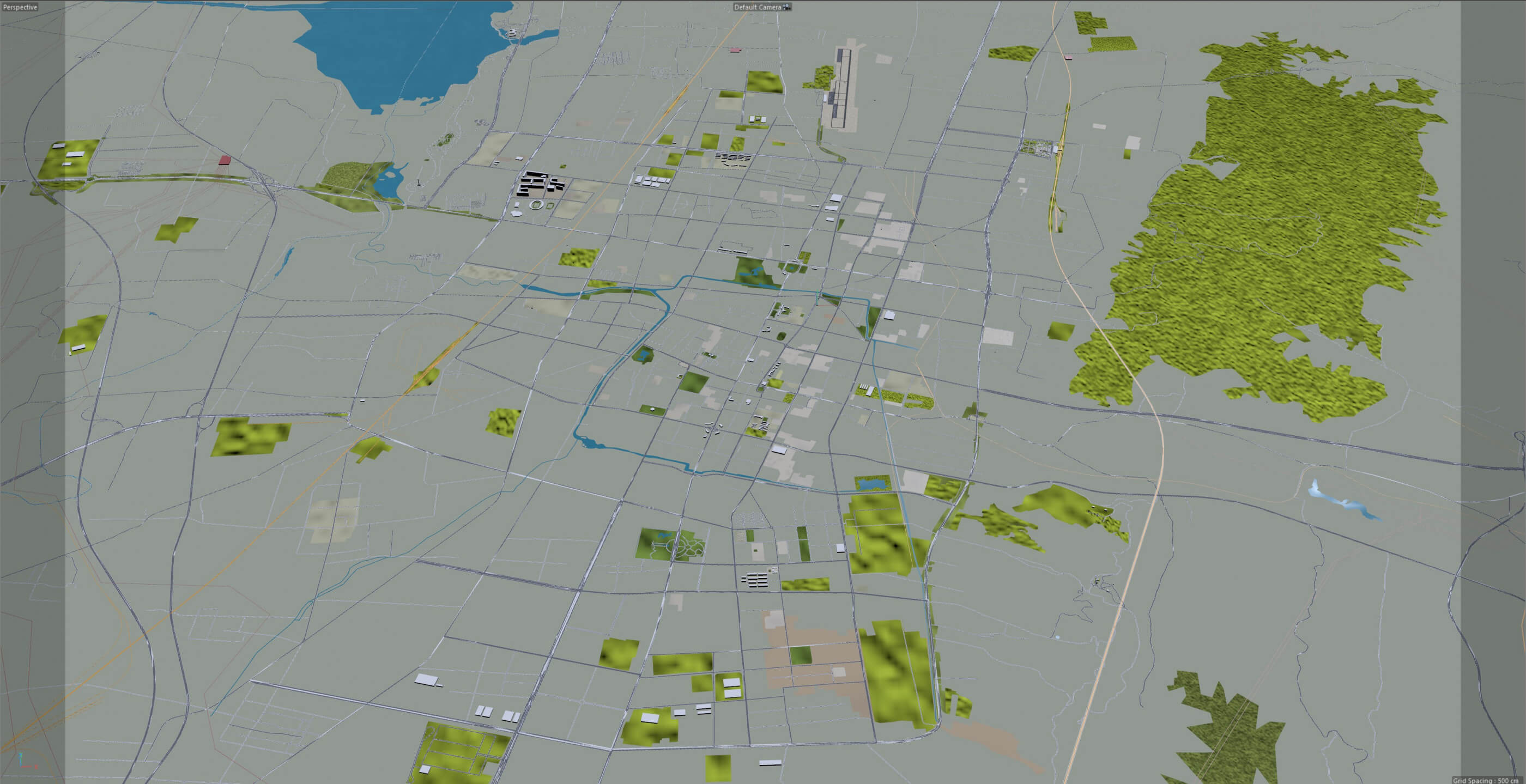 Changzhi City Shanxi China 3D Model 40km by 3dstudio