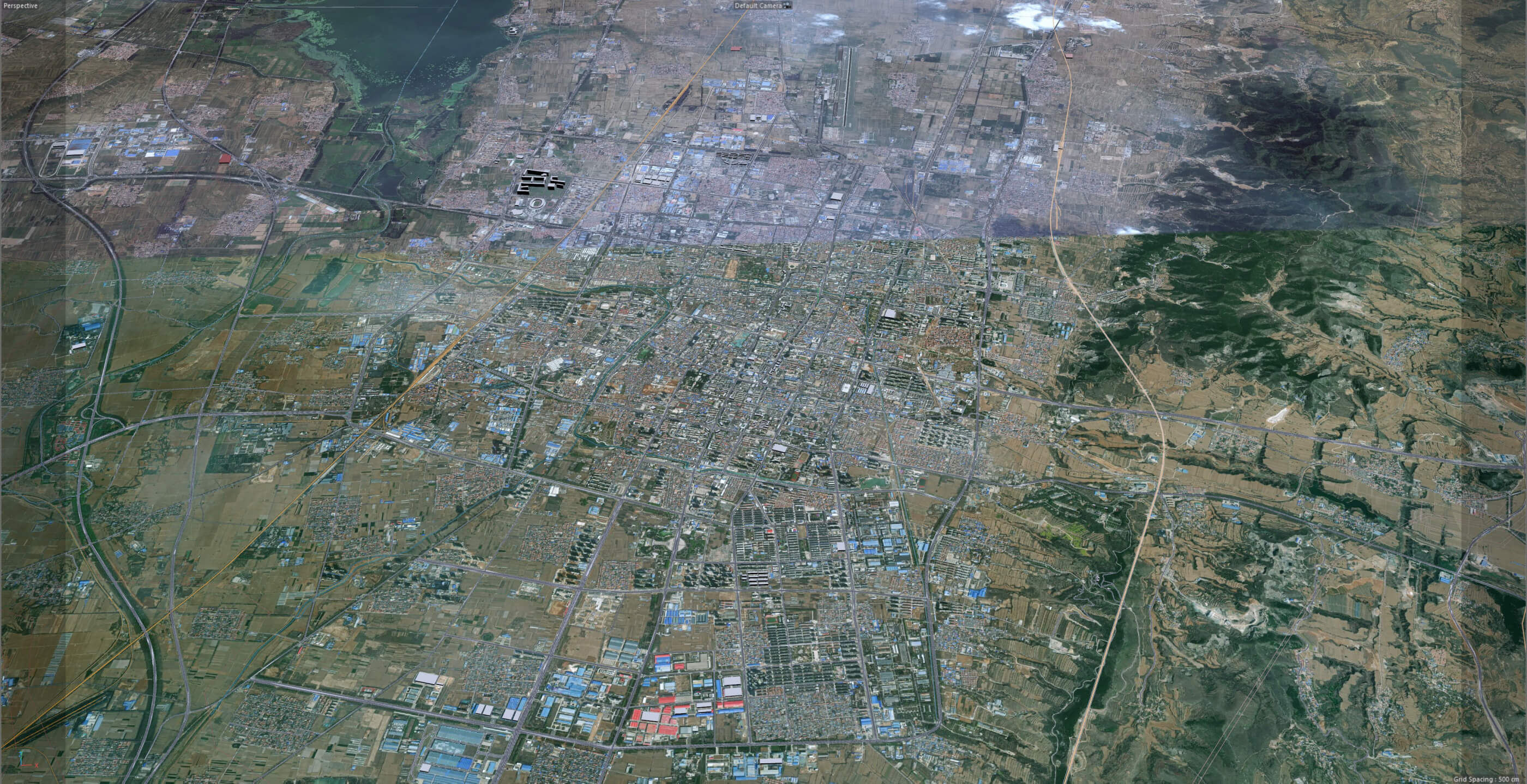 Changzhi City Shanxi China 3D Model 40km by 3dstudio