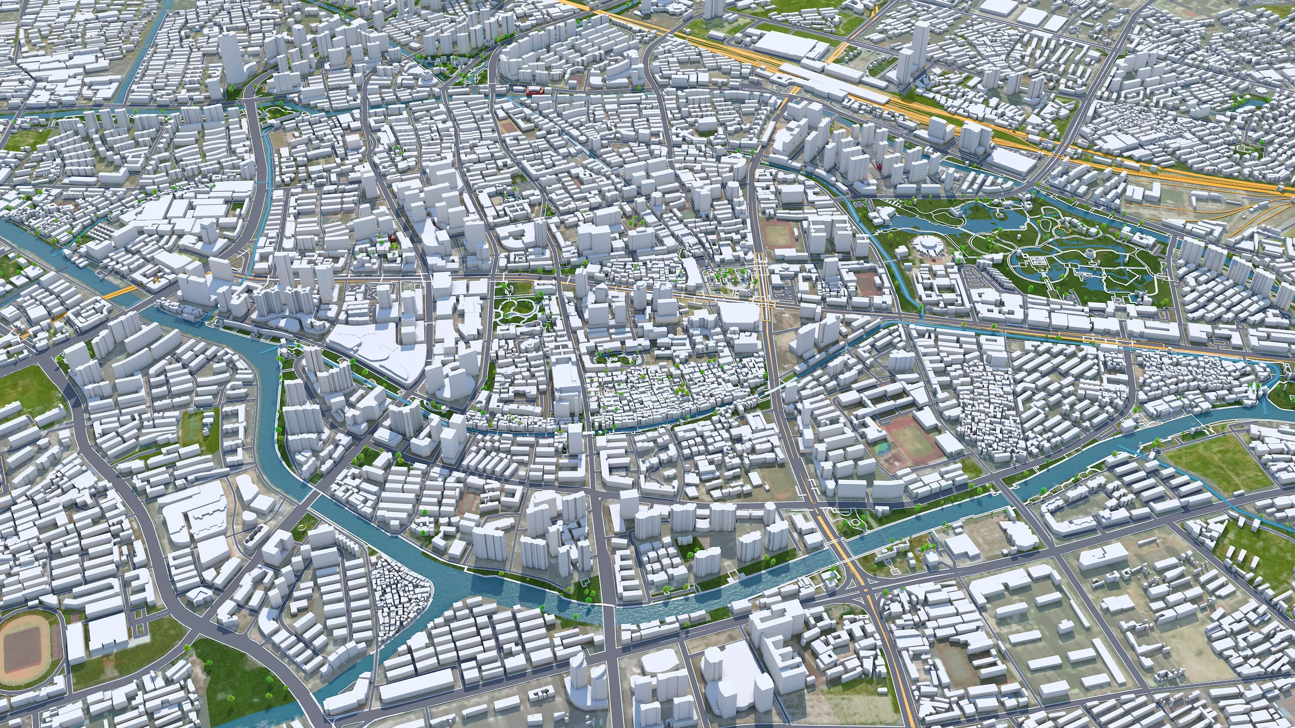 Changzhou City Jiangsu China 3D Model 75km by 3dstudio