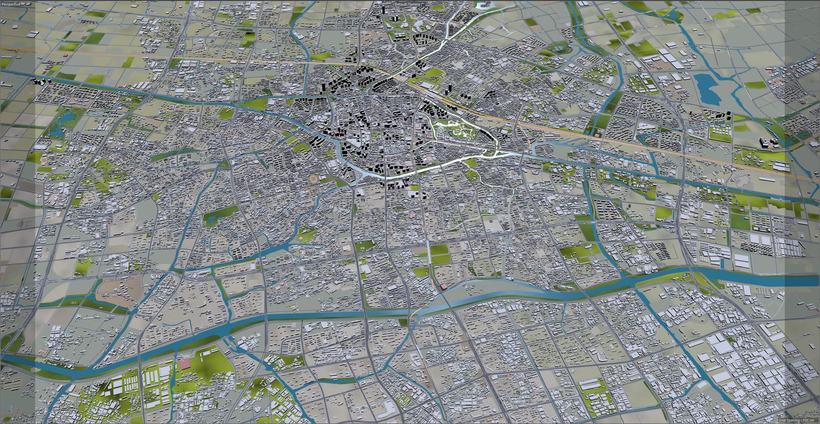 Changzhou City Jiangsu China 3D Model 75km by 3dstudio