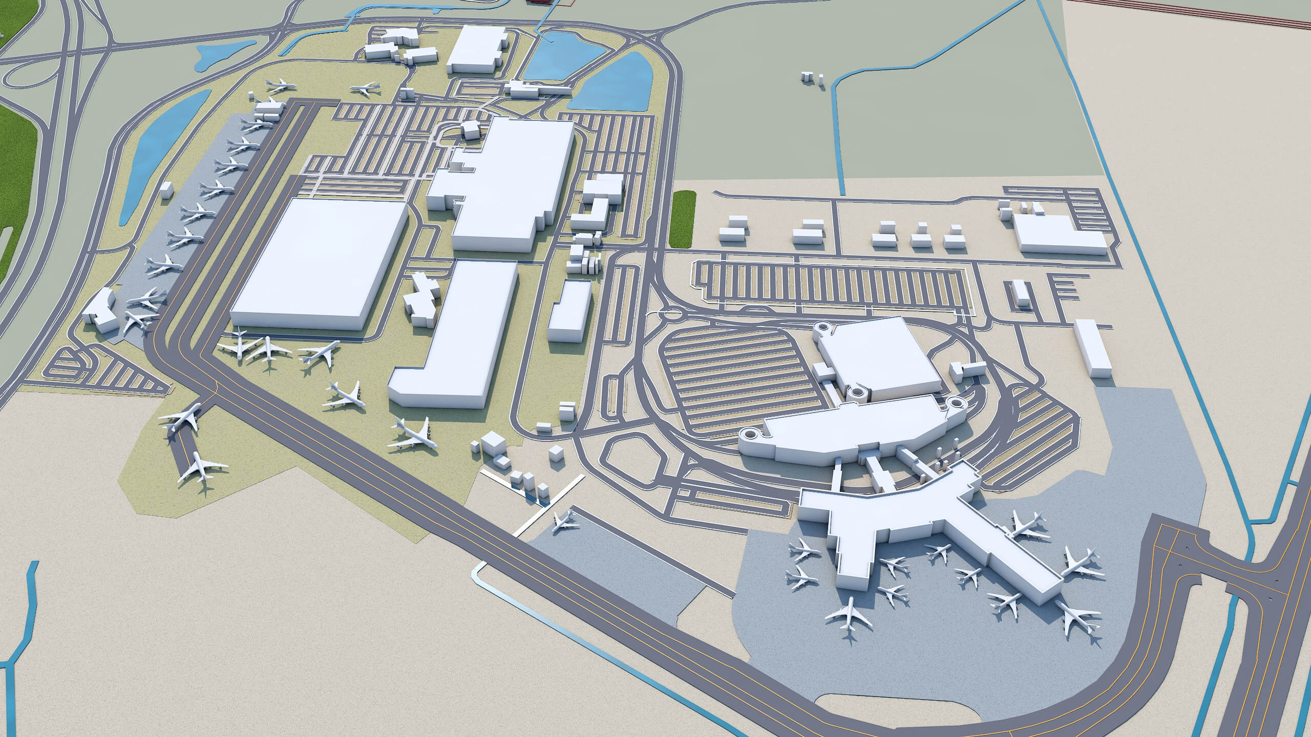 Charleston International Airport - 3D Model by 3dstudio