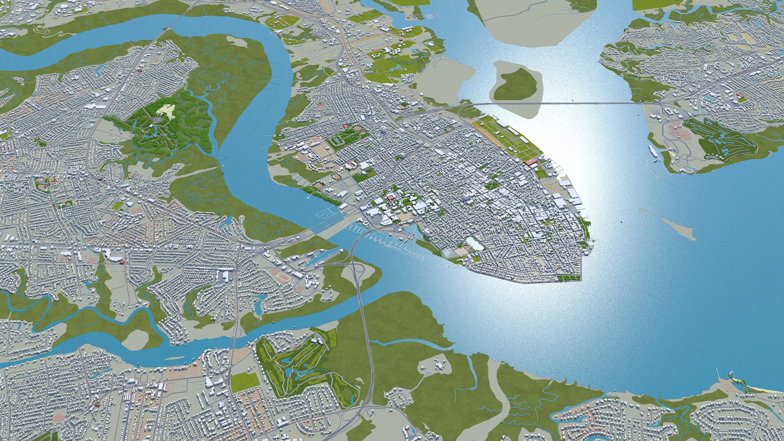 Charleston, South Carolina 60km - 3D Model by 3dstudio