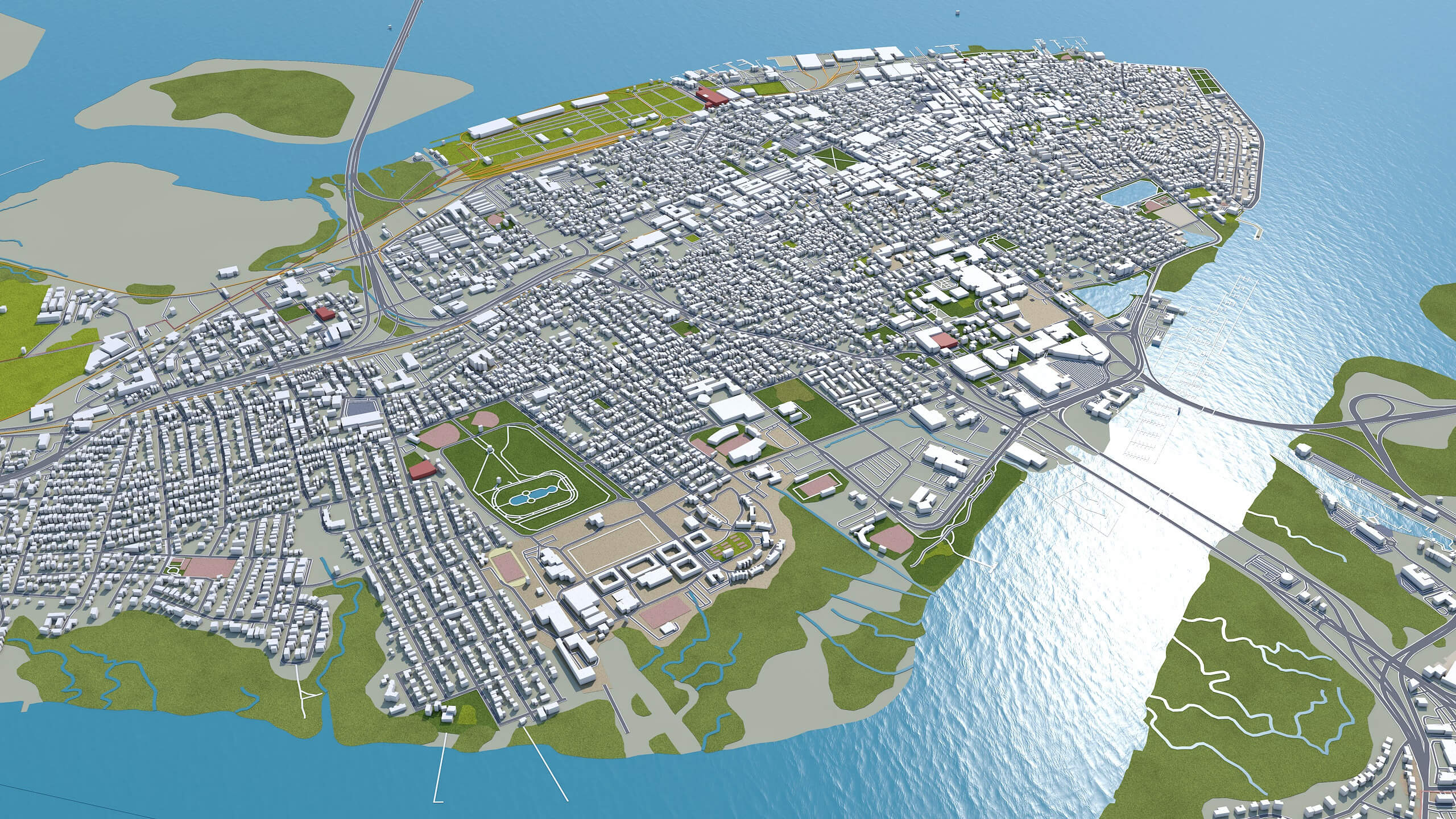 Charleston, South Carolina 60km - 3D Model by 3dstudio