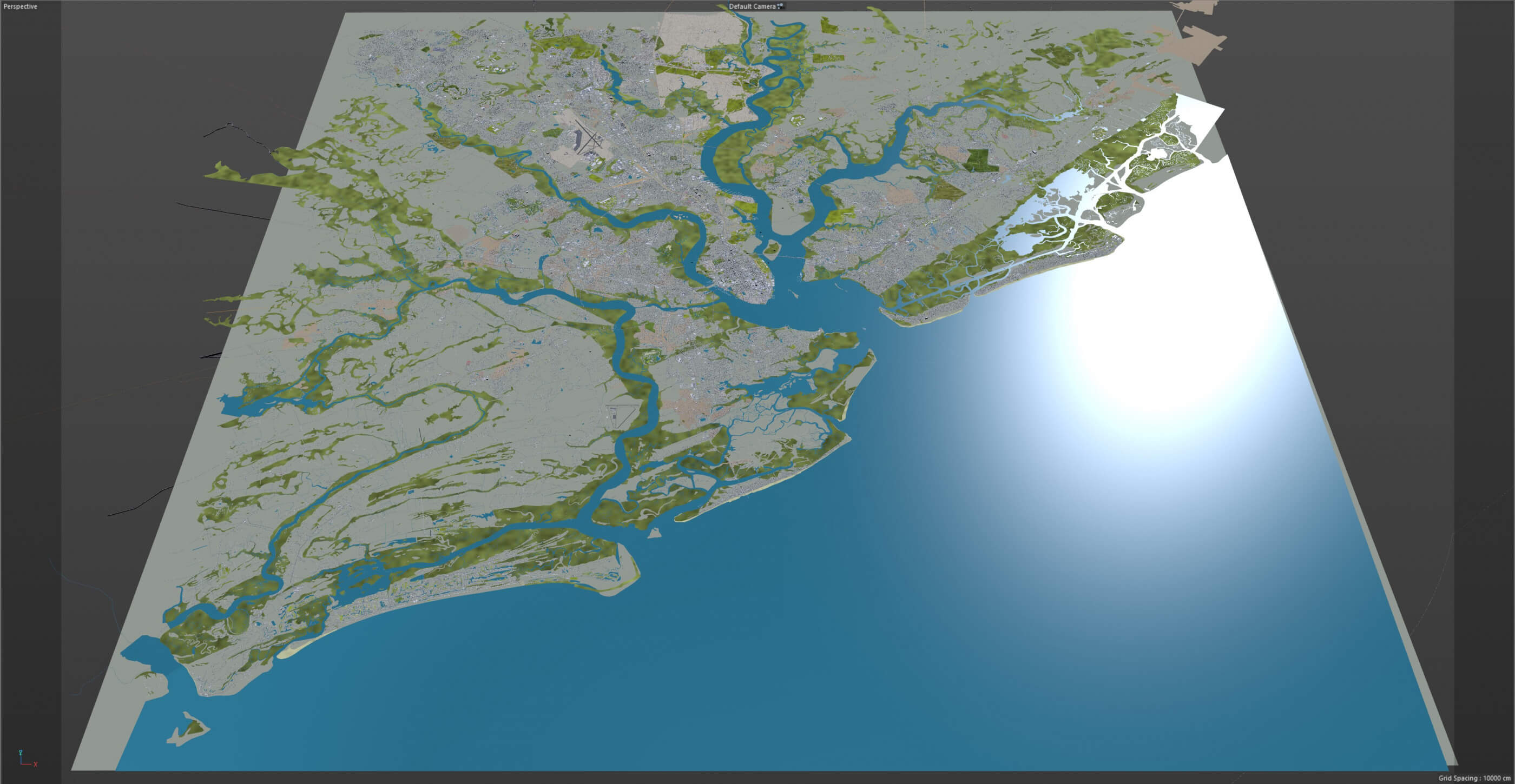 Charleston, South Carolina 60km - 3D Model by 3dstudio