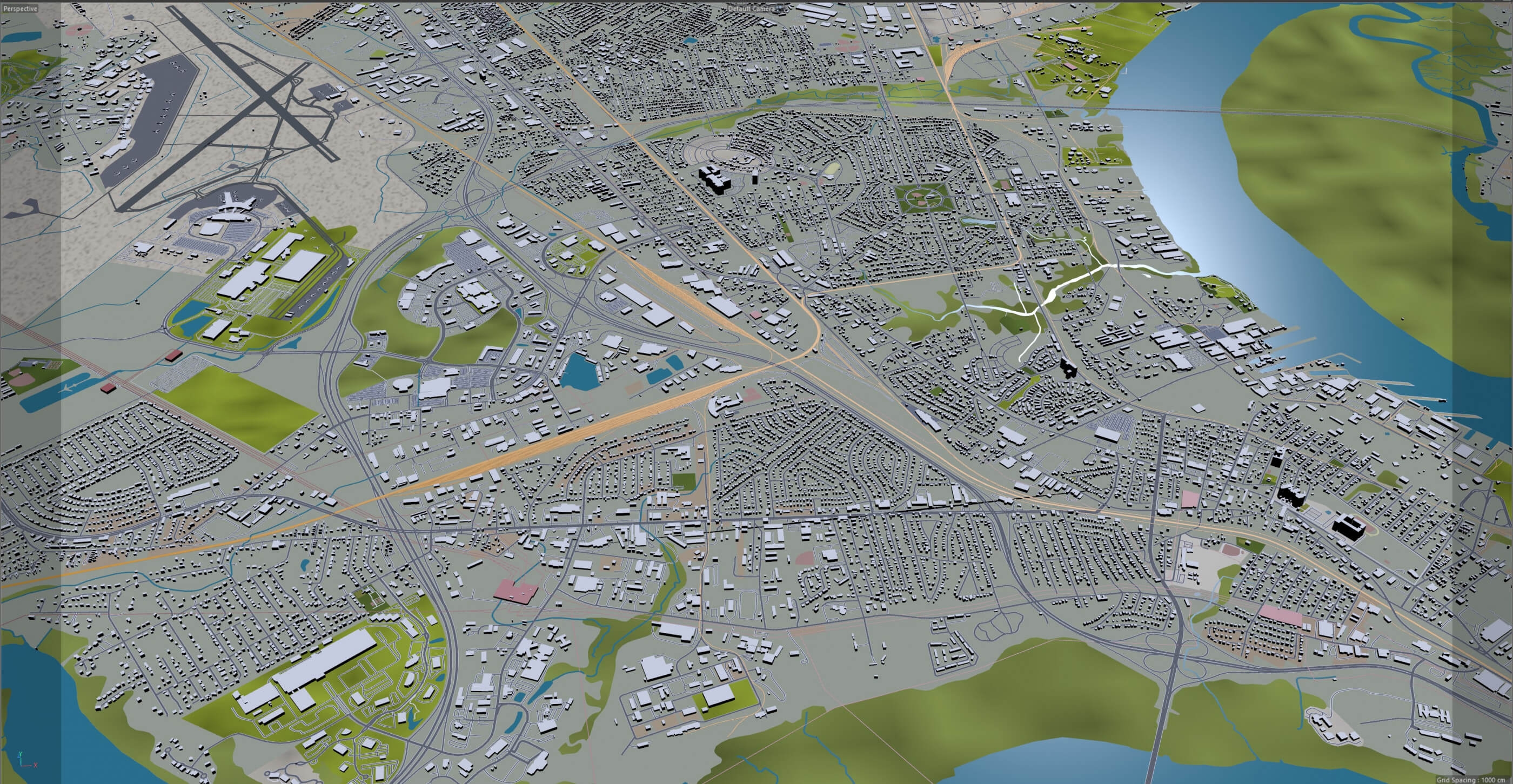 Charleston, South Carolina 60km - 3D Model by 3dstudio