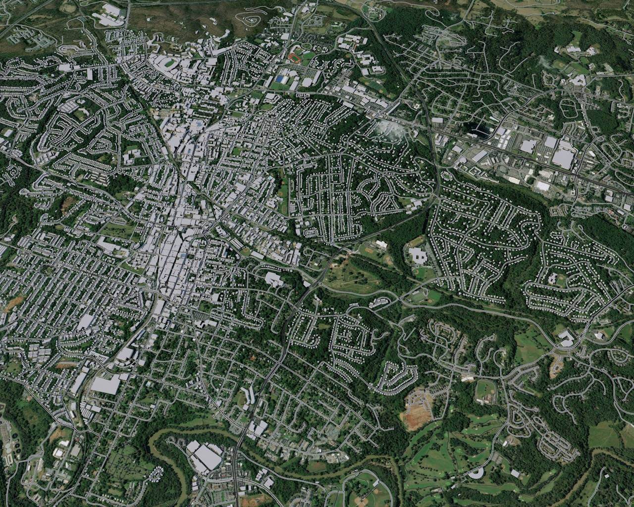 Charlottesville Virginia - 3D Model by 3dstudio