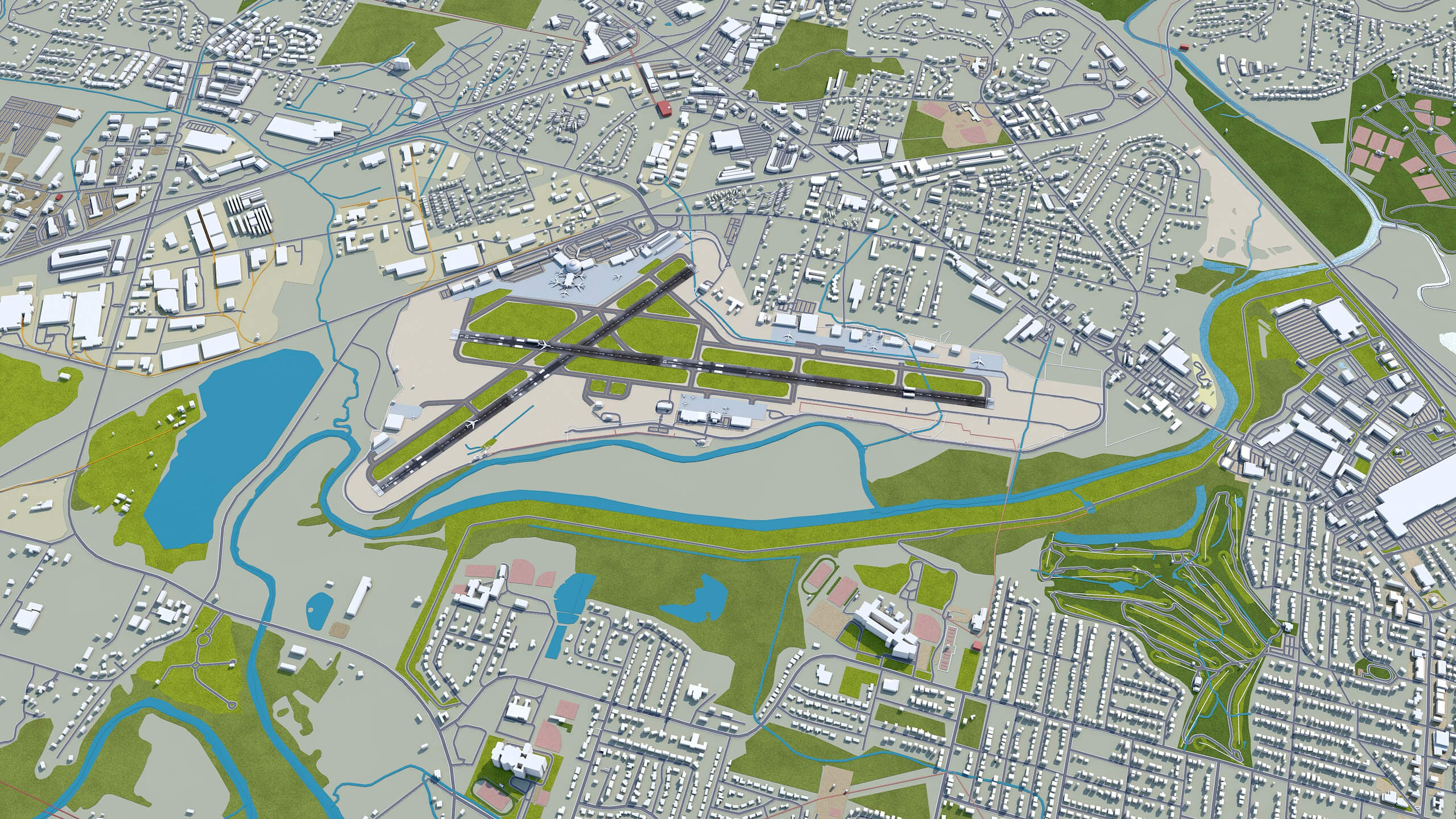 Chattanooga Airport - 3D Model by 3dstudio