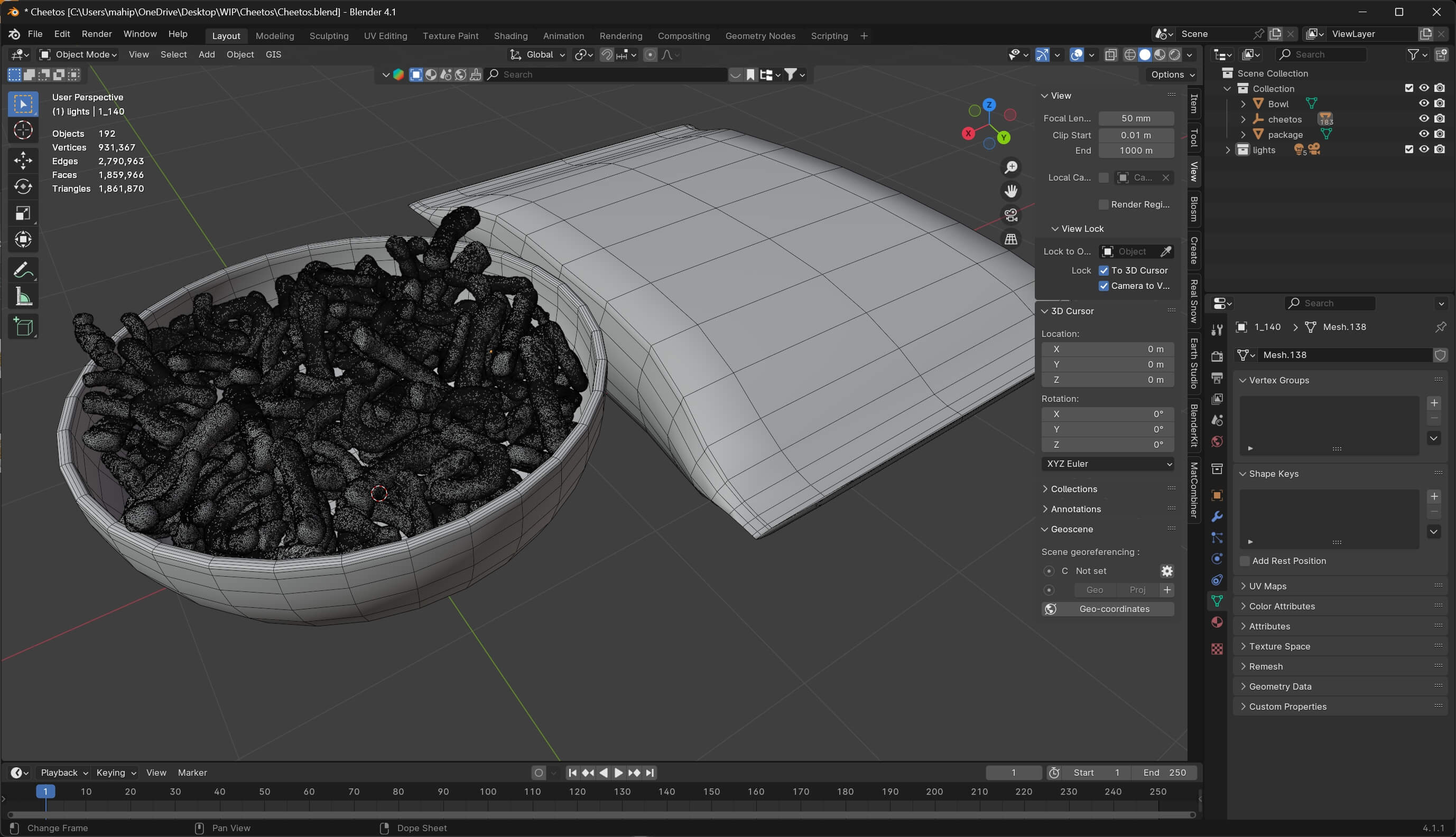 Cheetos Snacks - 3D Model by 3dstudio