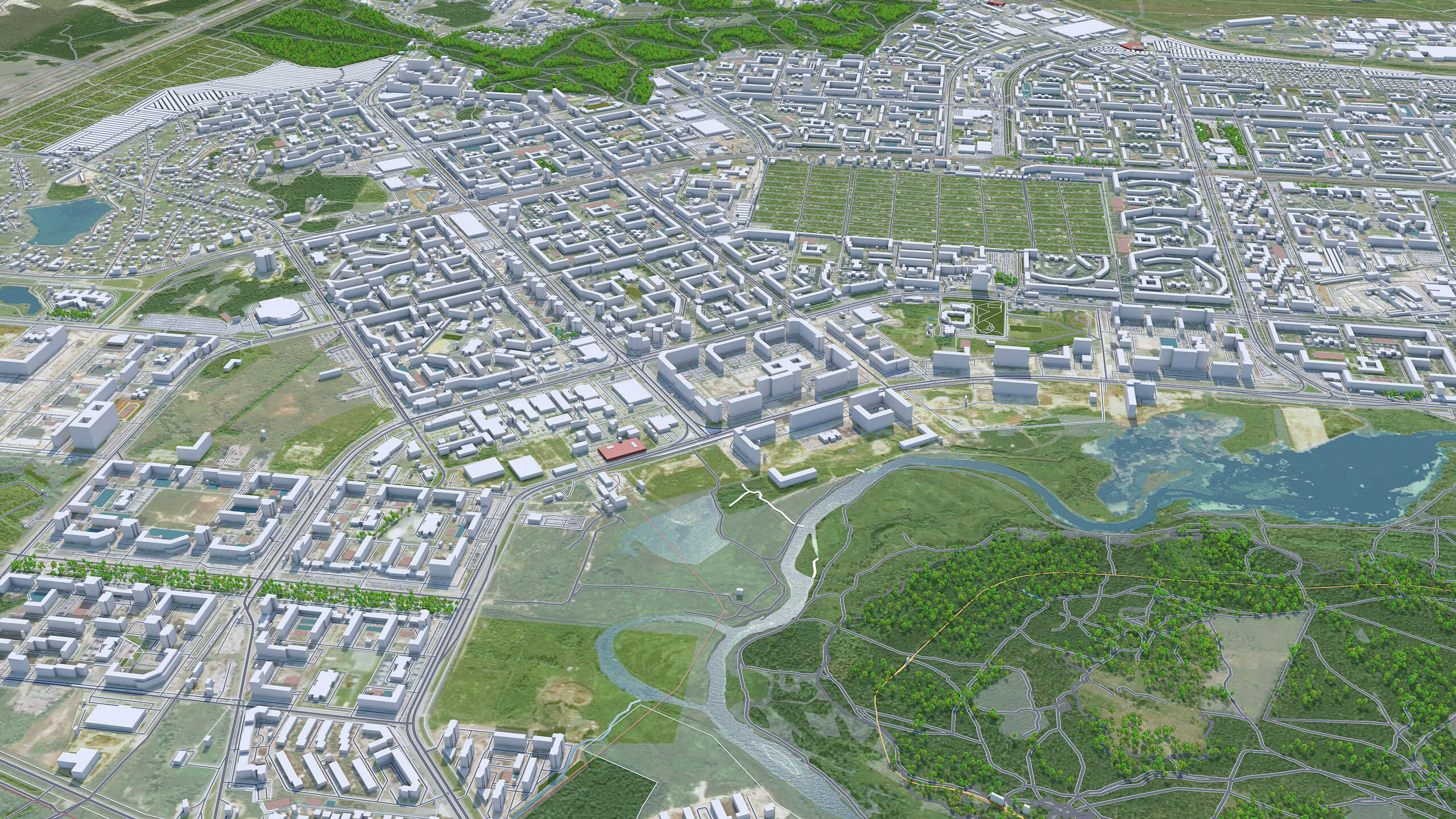 Chelyabinsk Russia 70km - 3D Model by 3dstudio