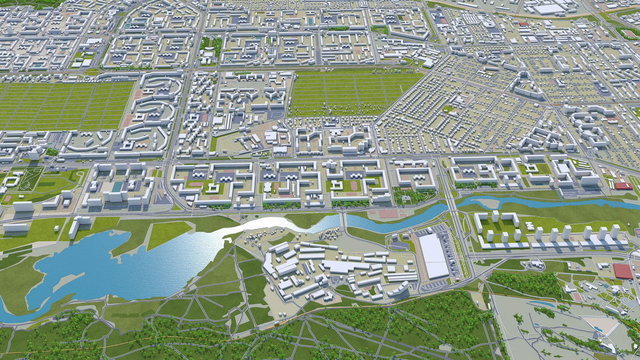 Chelyabinsk Russia 70km - 3D Model by 3dstudio