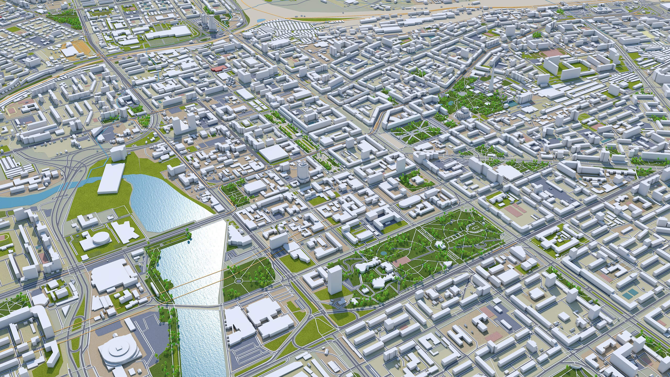 Chelyabinsk Russia 70km - 3D Model by 3dstudio