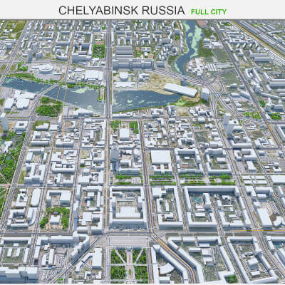 Chelyabinsk Russia 70km - 3D Model by 3dstudio