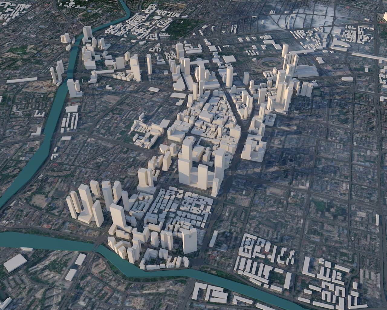 Chengdu China - 3D Model by 3dstudio