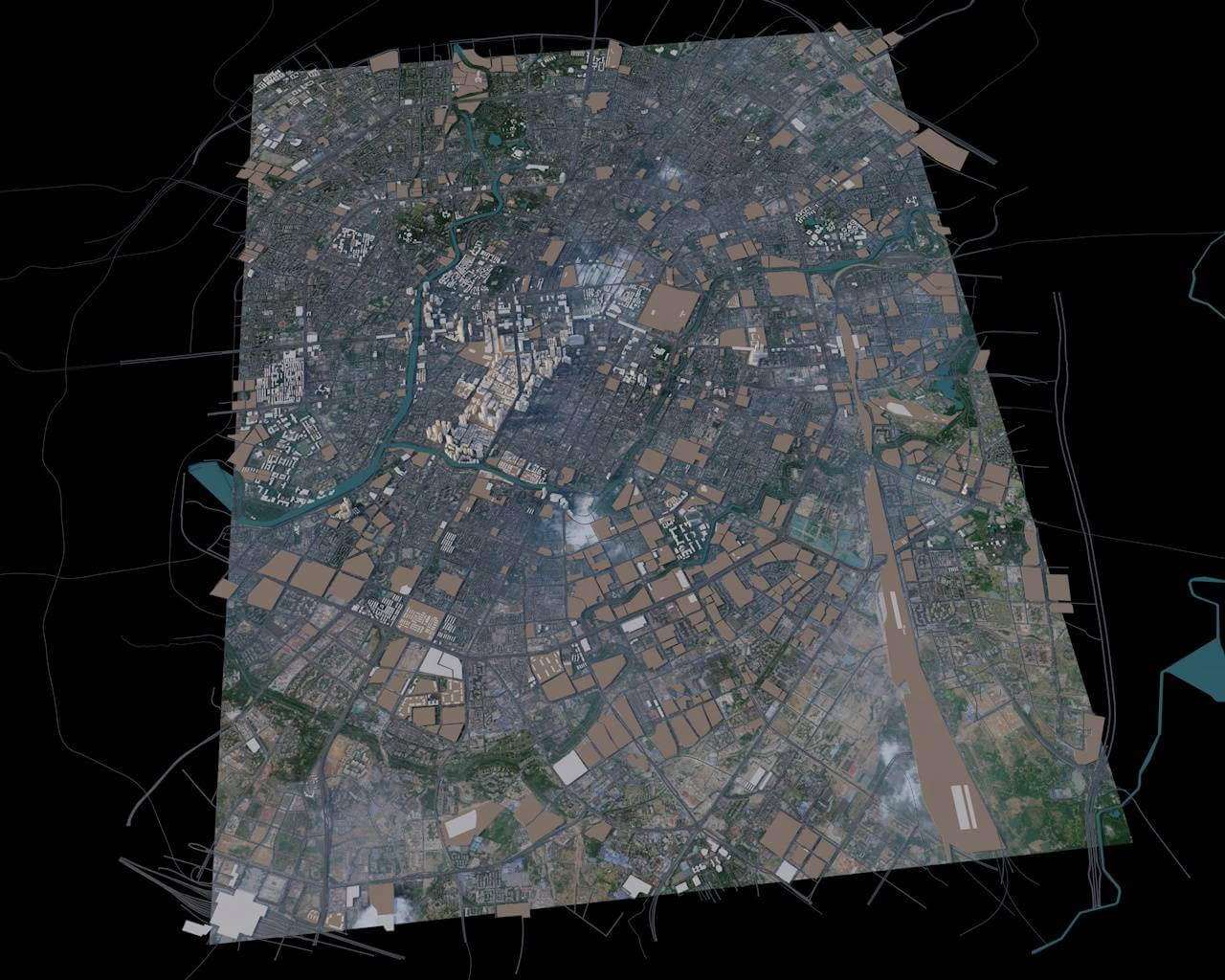 Chengdu China - 3D Model by 3dstudio