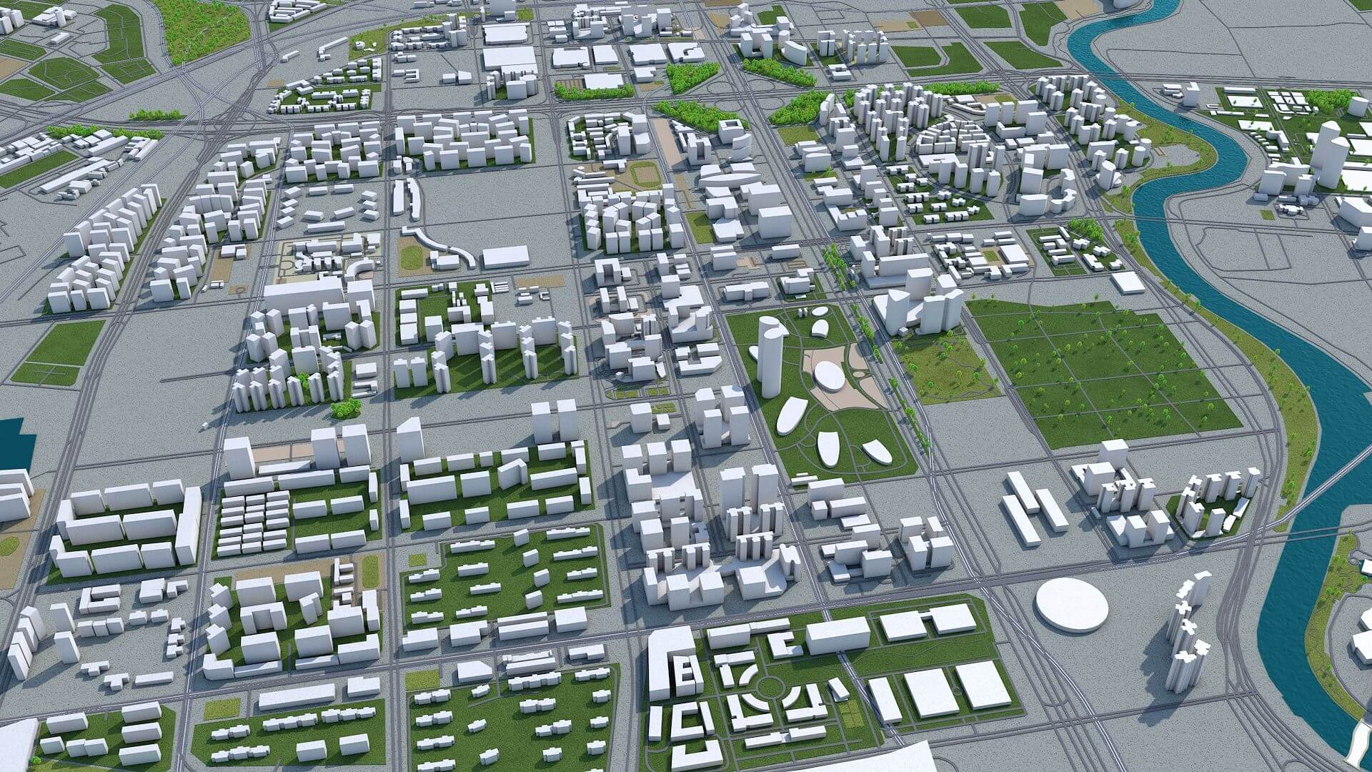 Chengdu Sichuan China 120km - 3D Model by 3dstudio