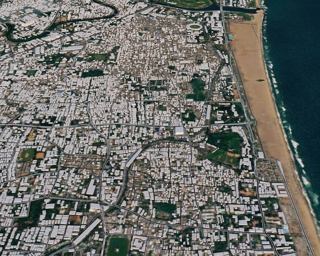 Chennai India - 3D Model by 3dstudio