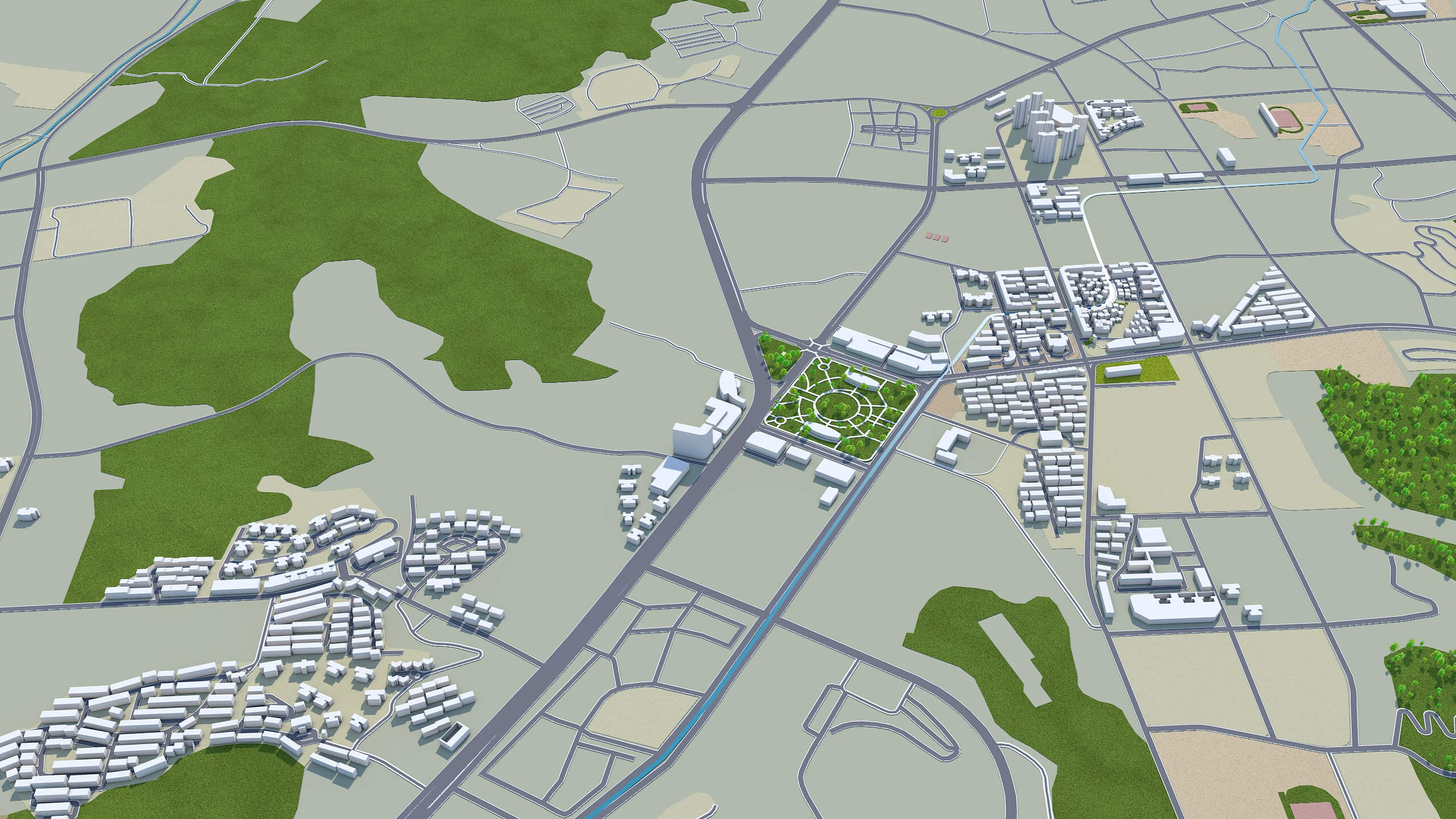 Chenzhou City Hunan China 3D Model 25km by 3dstudio