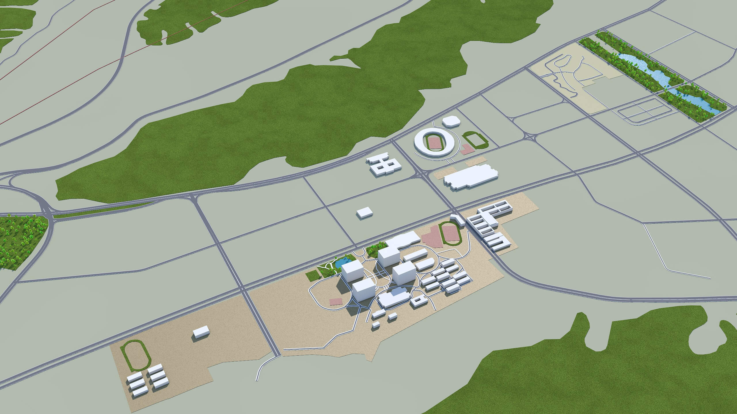 Chenzhou City Hunan China 3D Model 25km by 3dstudio