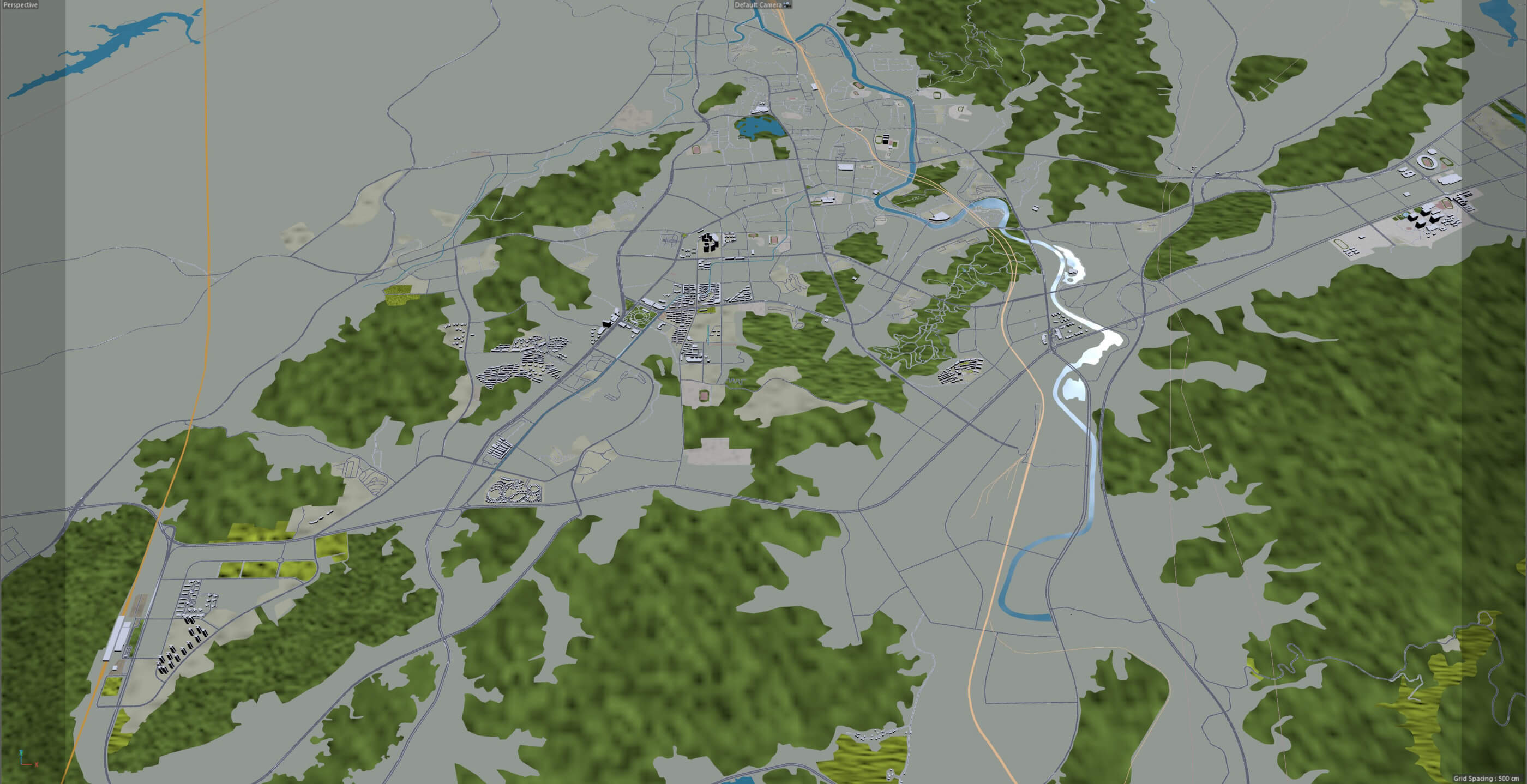 Chenzhou City Hunan China 3D Model 25km by 3dstudio