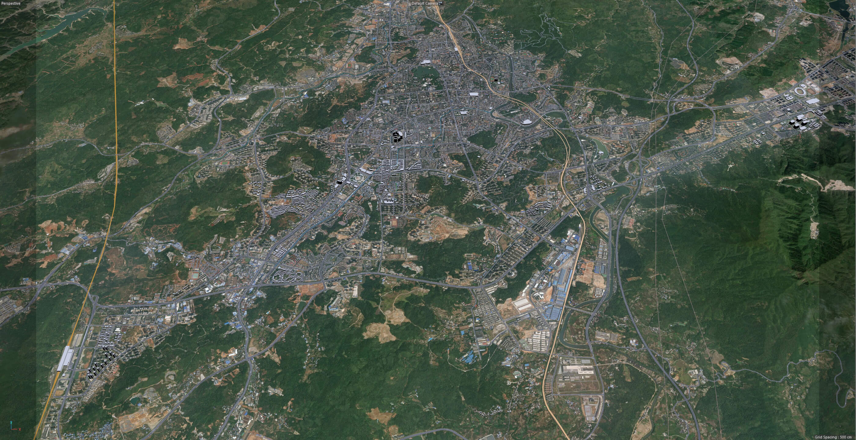 Chenzhou City Hunan China 3D Model 25km by 3dstudio