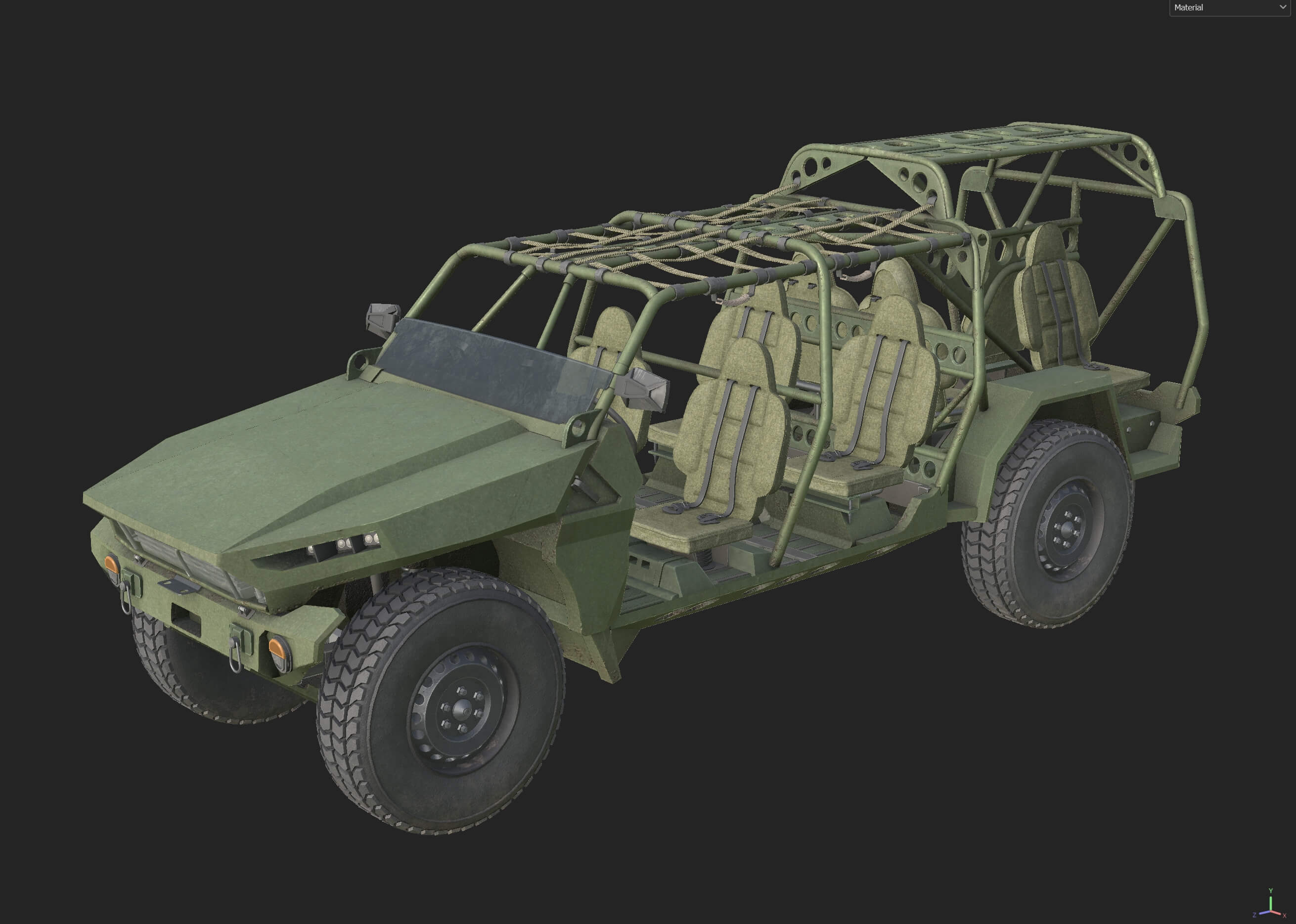 Chevy Colorado ZR2 Military Isv - 3D Model by 3dstudio