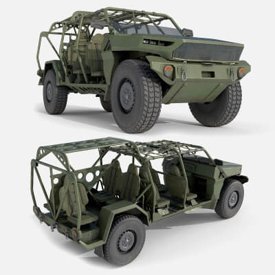 Chevy Colorado ZR2 Military Isv - 3D Model by 3dstudio