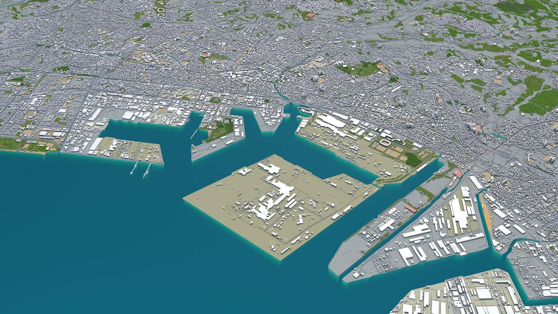 Chiba Japan 40km - 3D Model by 3dstudio