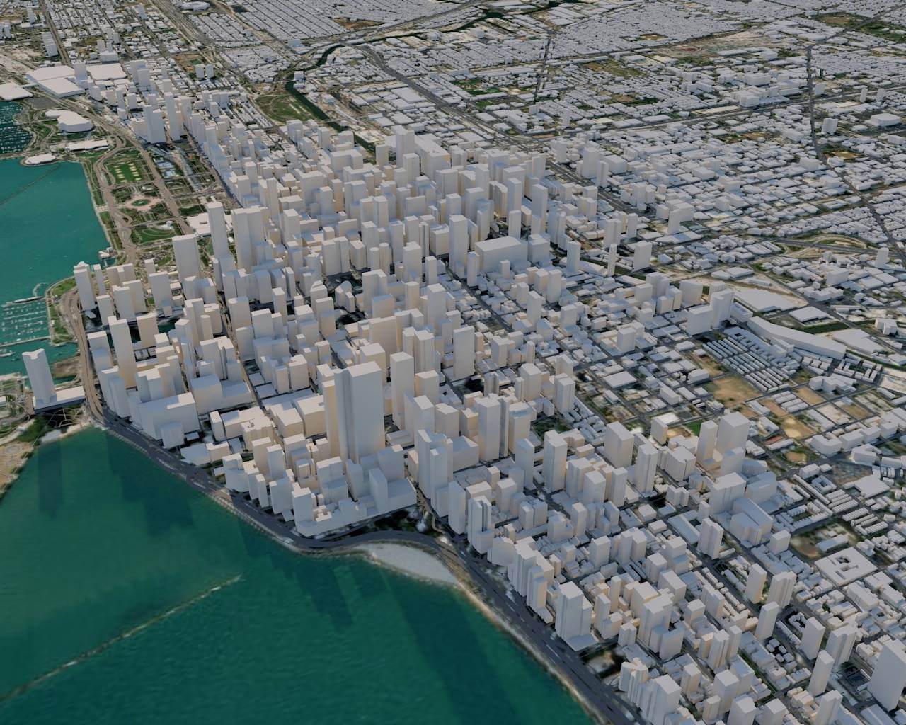 Chicago Illinois - 3D Model by 3dstudio