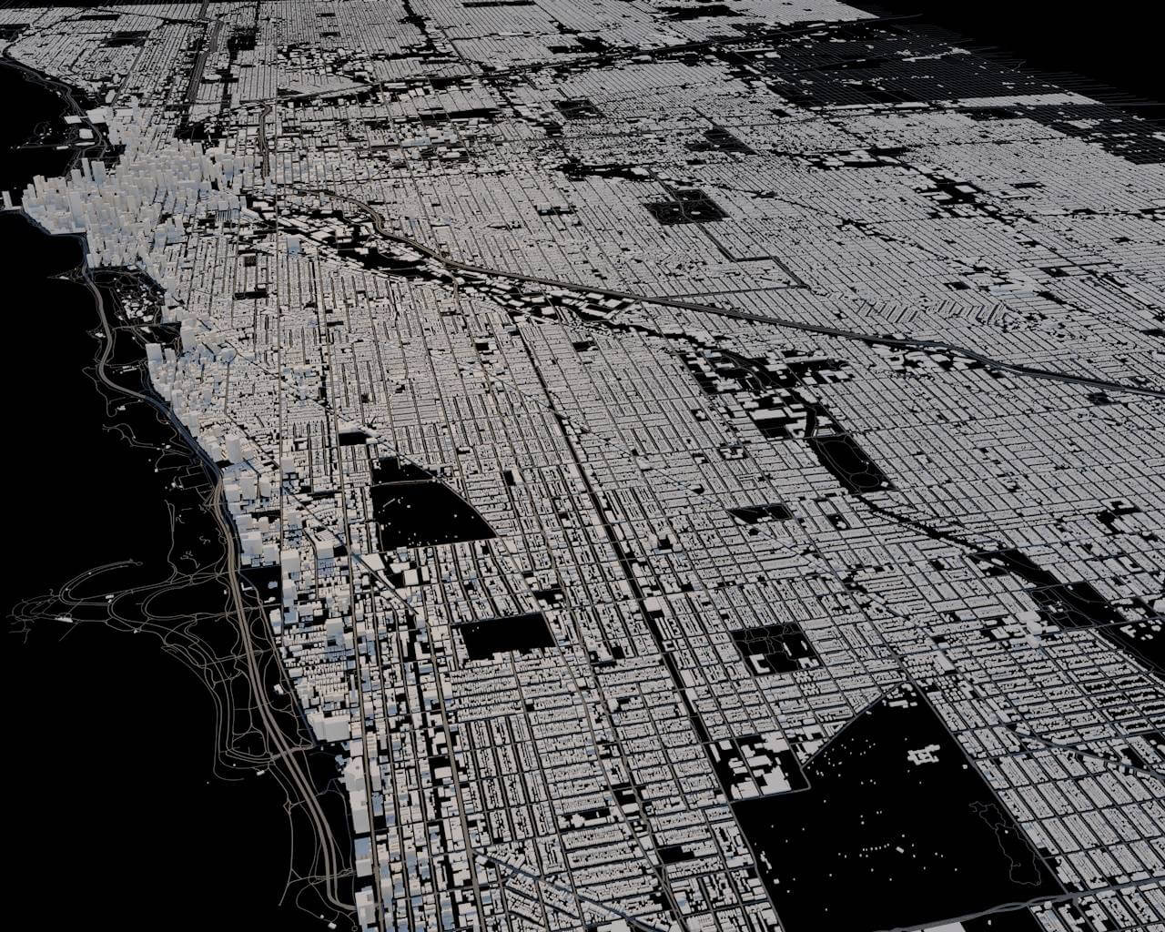 Chicago Illinois - 3D Model by 3dstudio