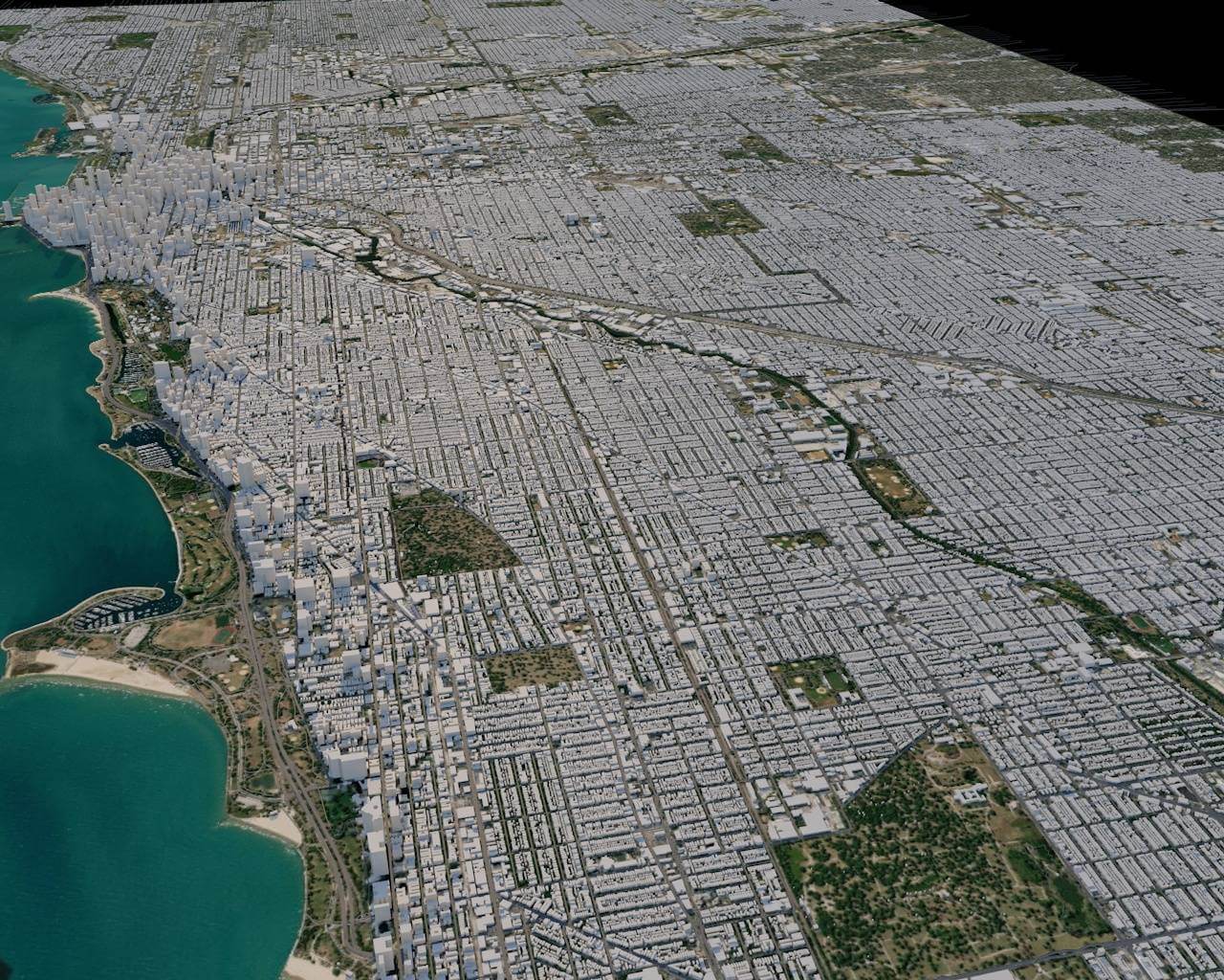 Chicago Illinois - 3D Model by 3dstudio