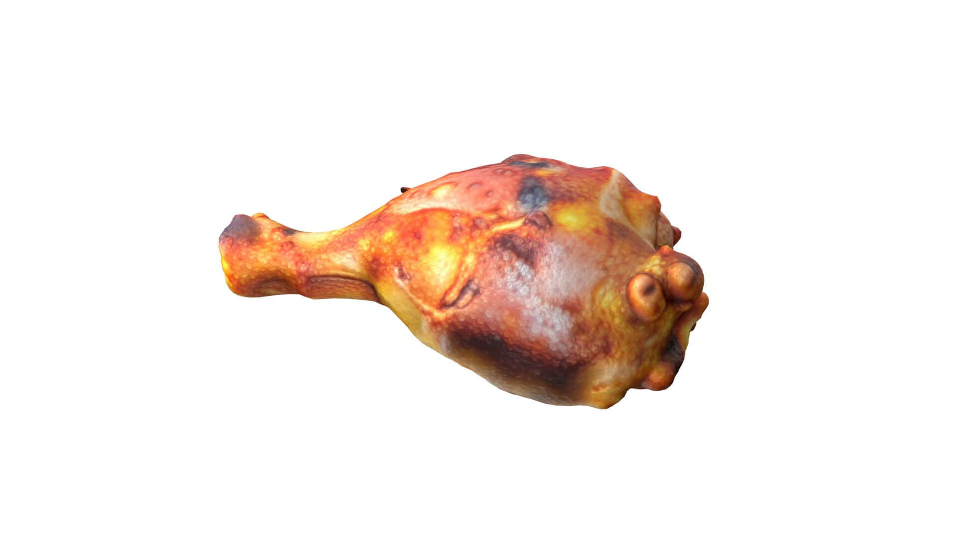 Chicken Fried Leg Piece V1 - 3D Model by 3dstudio