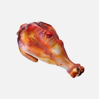 Chicken Fried Leg Piece V2 - 3D Model by 3dstudio