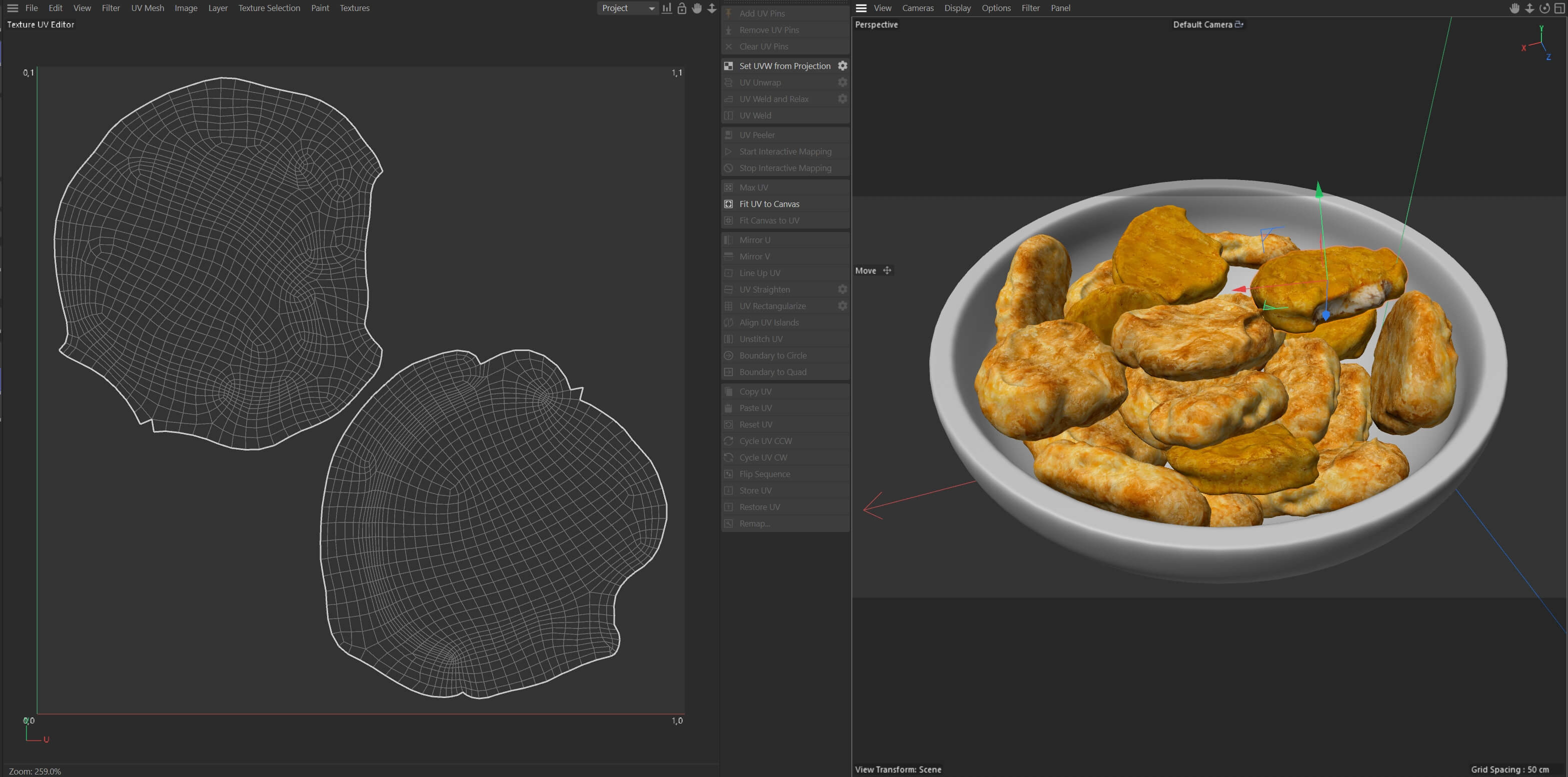 Chicken Nuggets Bowl - 3D Model by 3dstudio