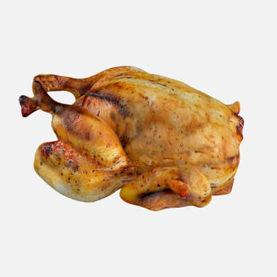 Chicken Roasted Whole - 3D Model by 3dstudio