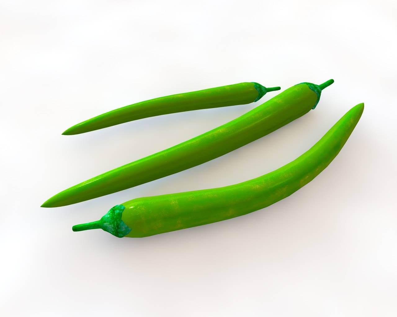 Chilli (Green) - 3D Model by 3dstudio