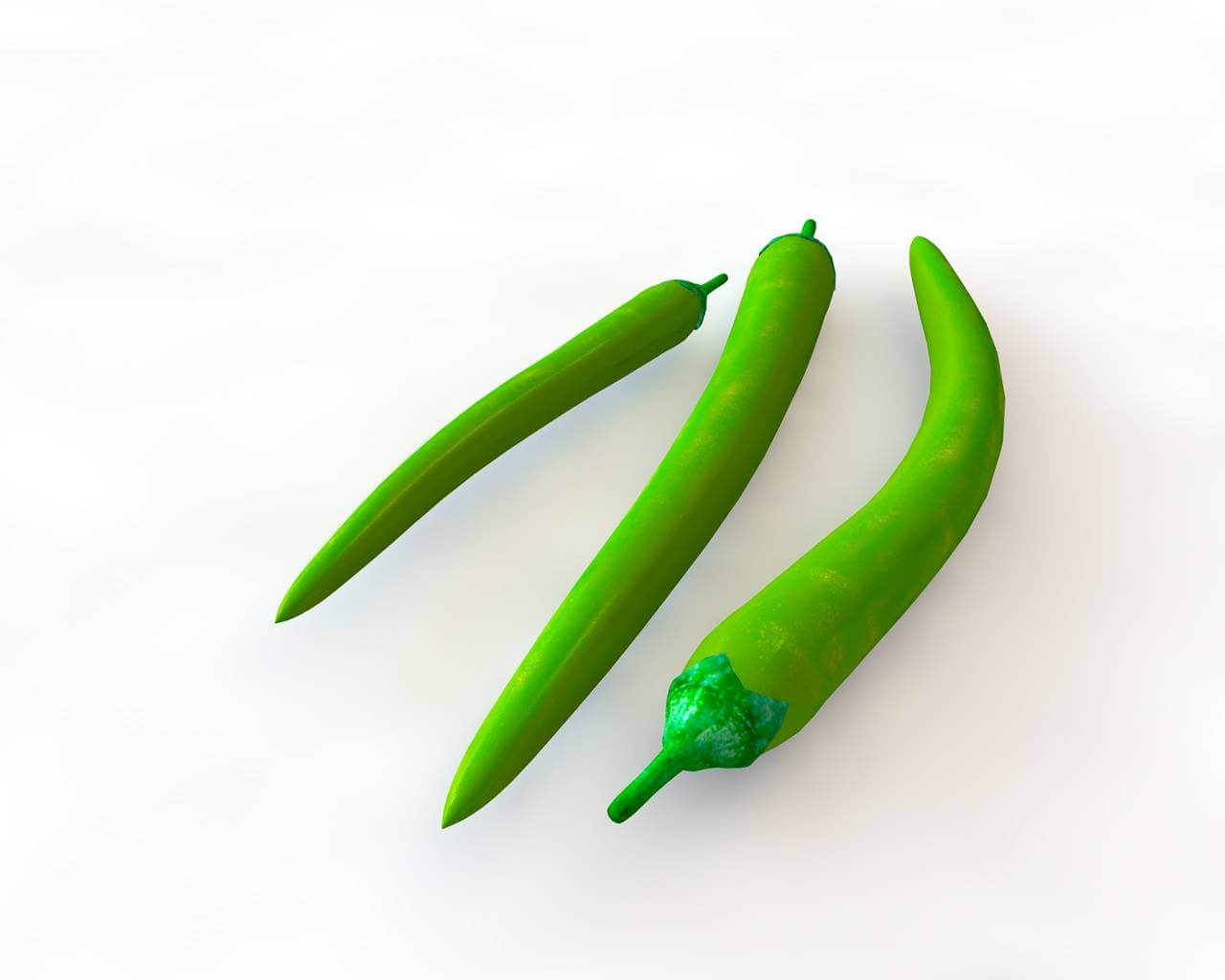 Chilli (Green) - 3D Model by 3dstudio