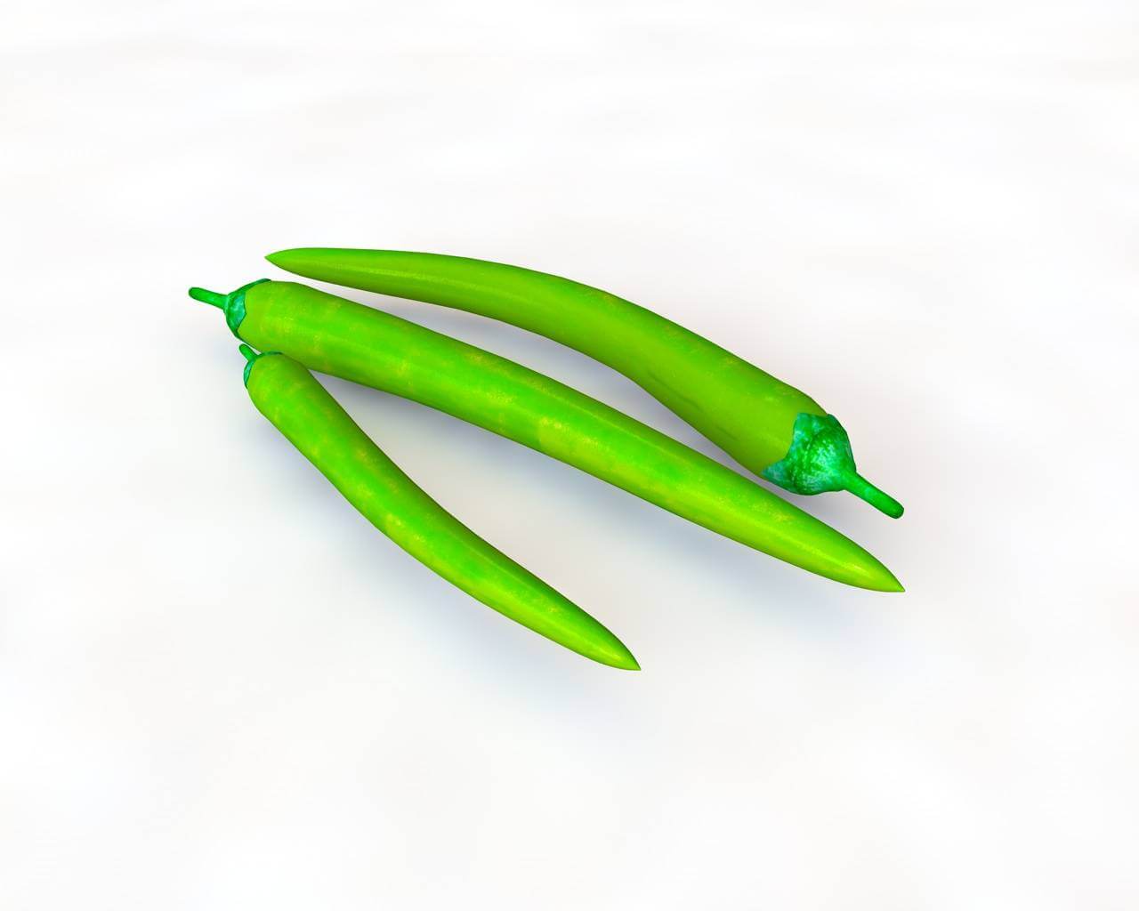 Chilli (Green) - 3D Model by 3dstudio