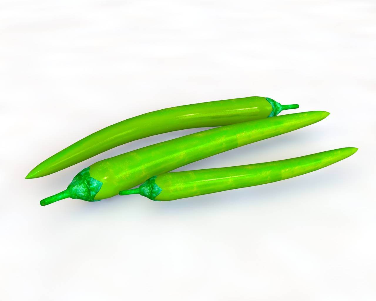 Chilli (Green) - 3D Model by 3dstudio