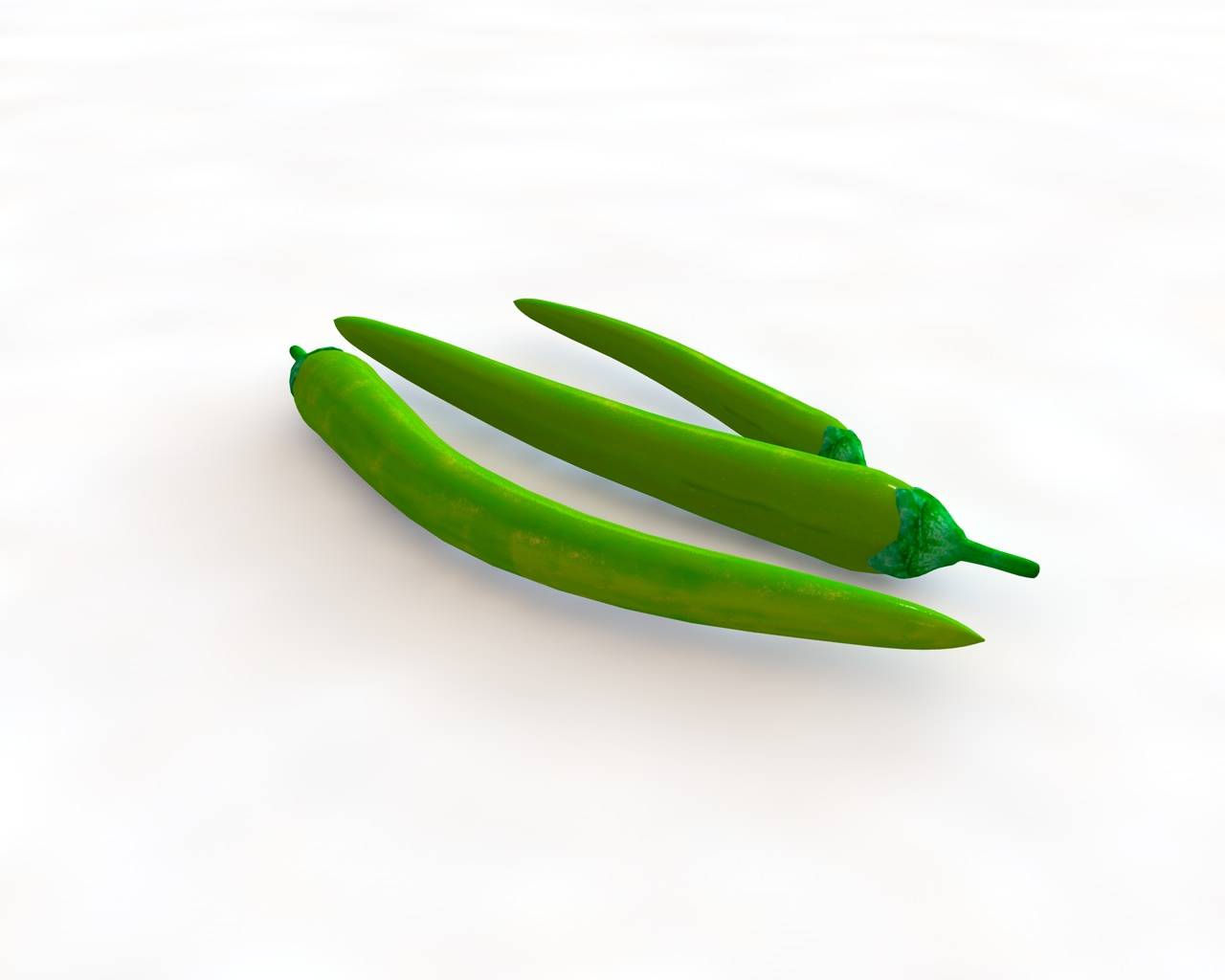Chilli (Green) - 3D Model by 3dstudio